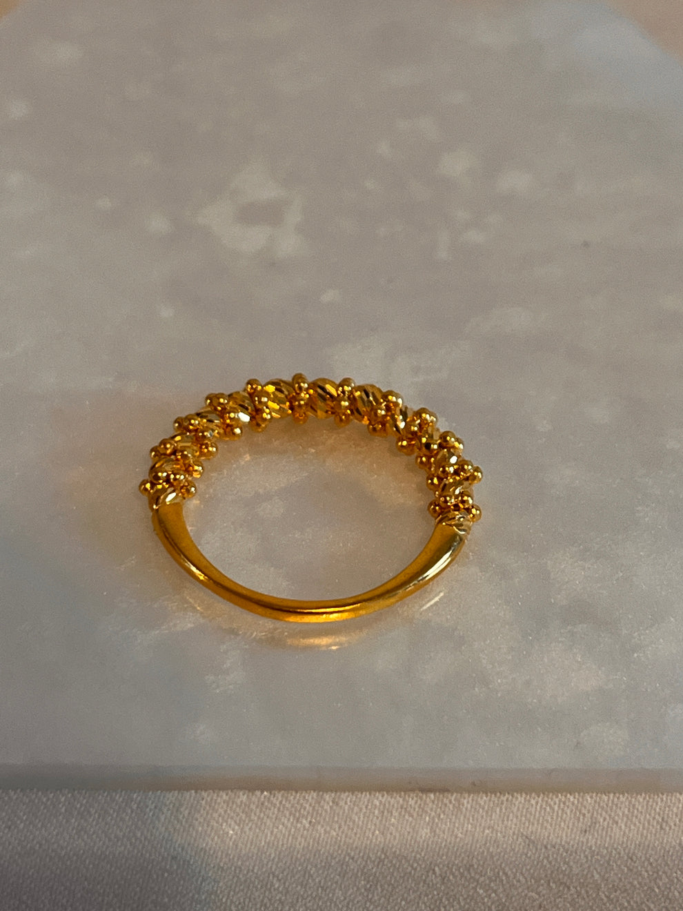Beaded Dot Ring | Size M – Khawala’s Gold